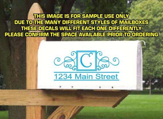 Vinyl Mailbox Decal Mailbox Monogram Decal Mailbox Sticker - Etsy