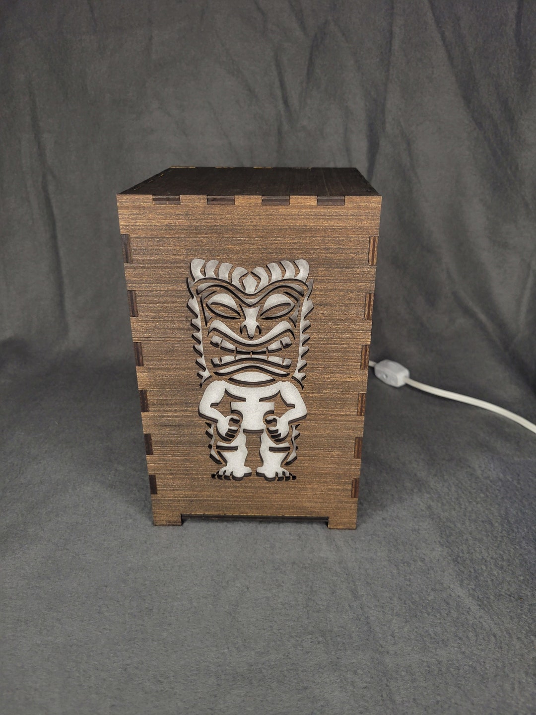 Tiki Wood Lantern, Tiki Figure Wood Lantern, LED Tiki Lantern, Tiki ...
