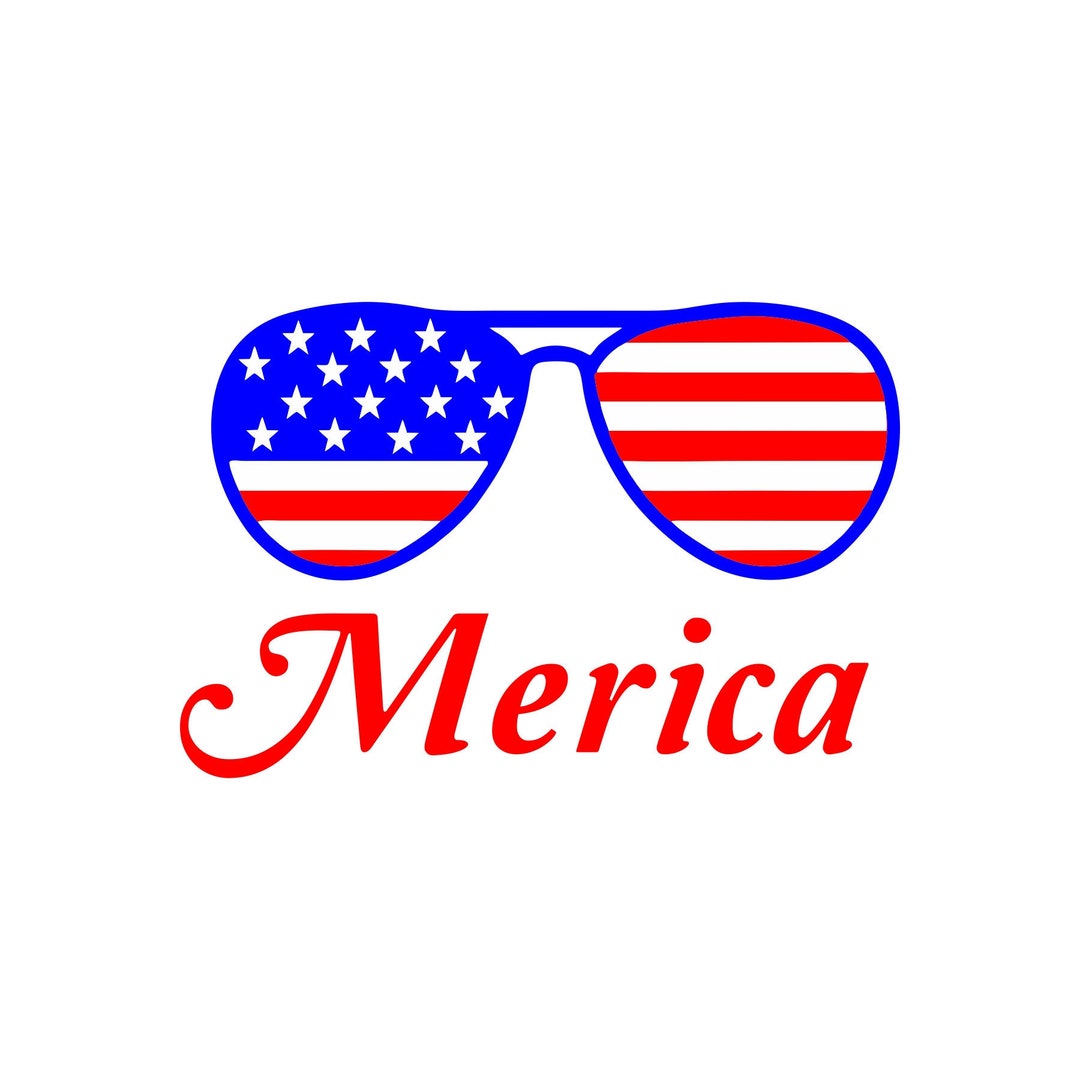 Merica Sunglasses Digital Download, Merica 4th of July Logo, Merica Svg ...
