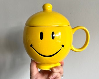 Yellow Smiley Face Gift, Happy Face Coffee Mug - Etsy
