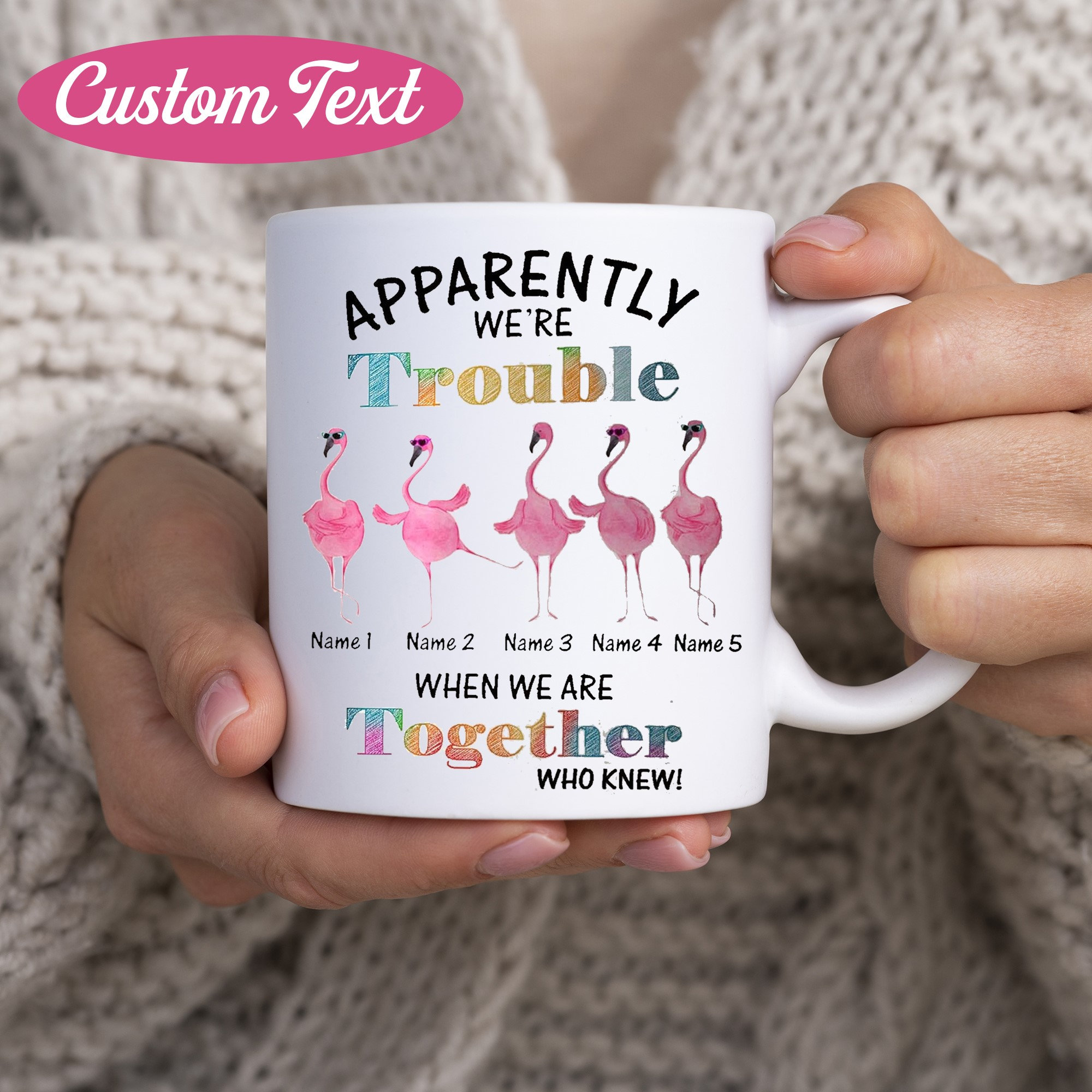 Personalized Flamingo Mug Custom Flamingo Buddies Mug Gift | Etsy