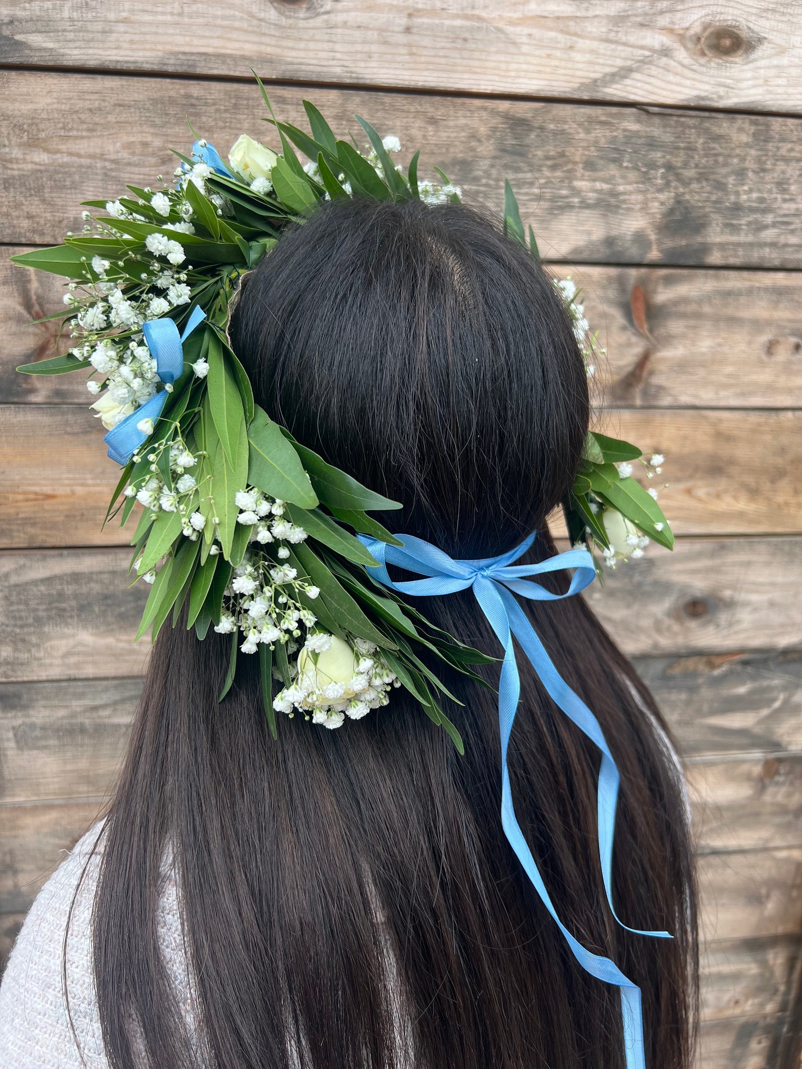 FRESH Laurel Bayleaf White Rose Crown Greek Foliage — Graduation ...