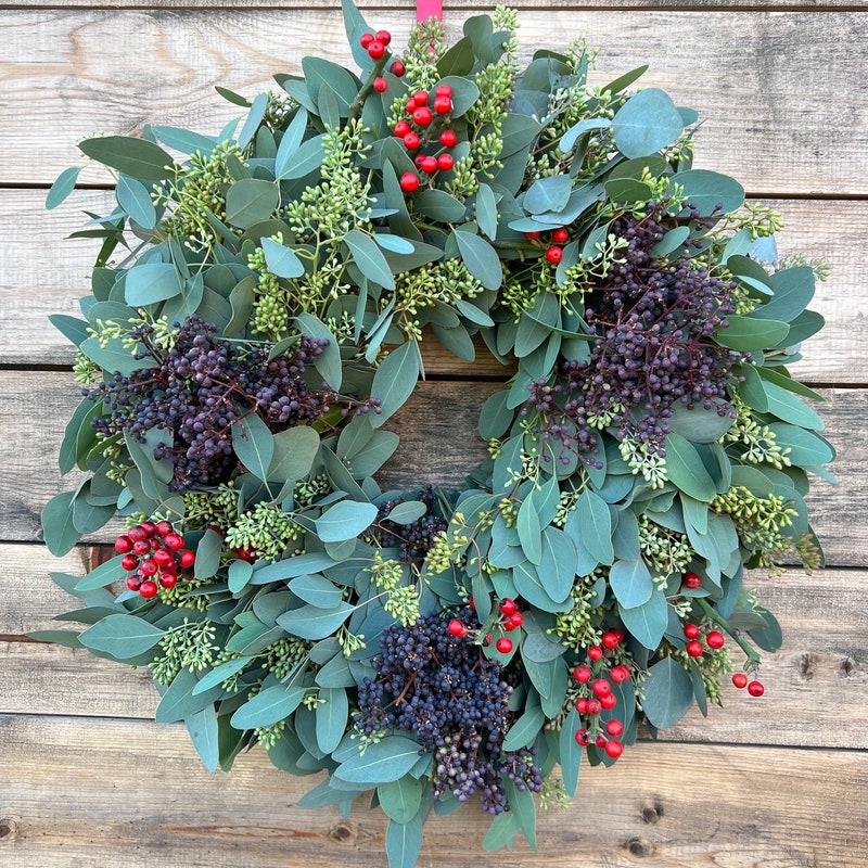Holly Wreaths Fresh - Etsy