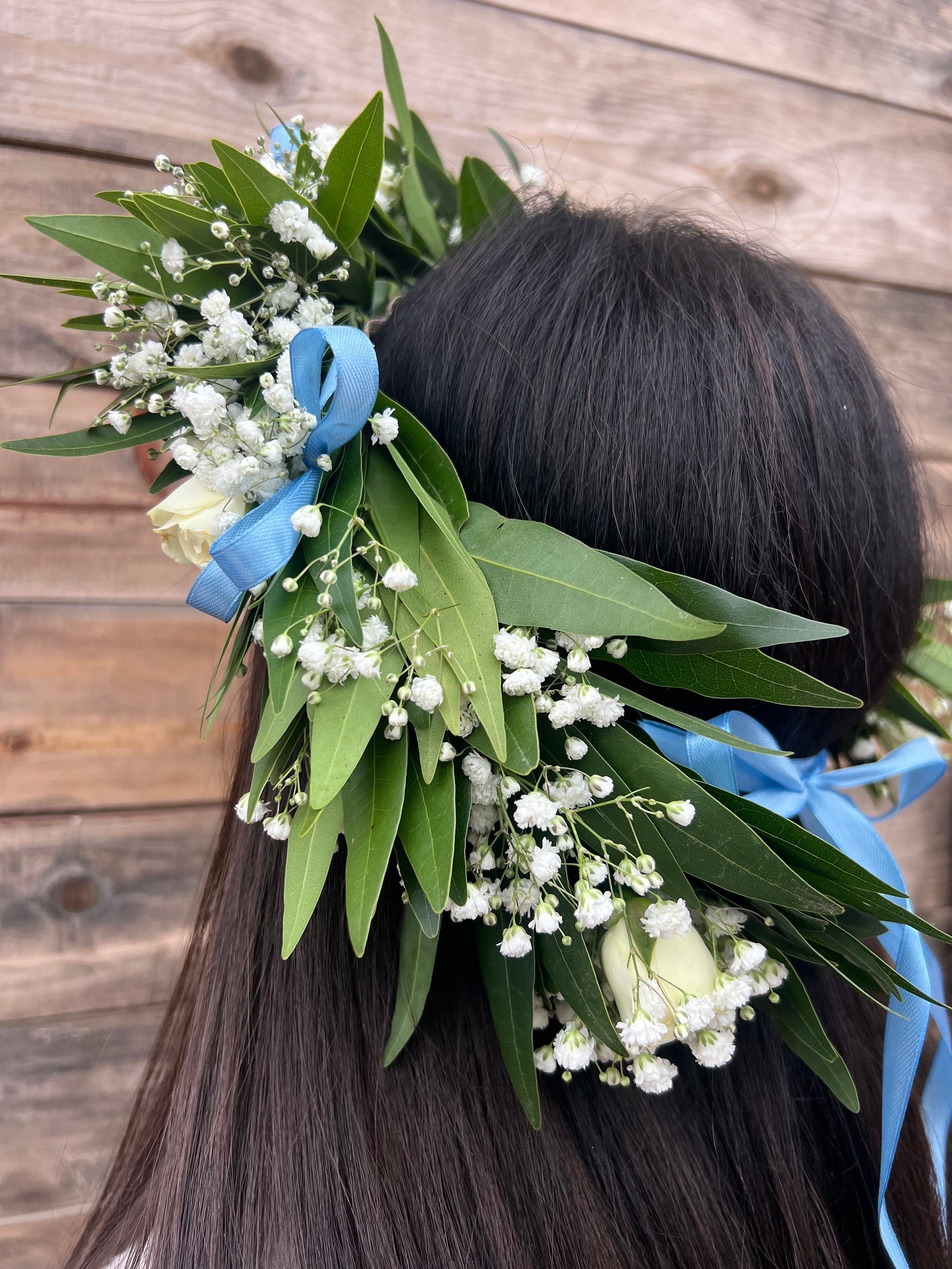 FRESH Laurel Bayleaf White Rose Crown Greek Foliage — Graduation ...