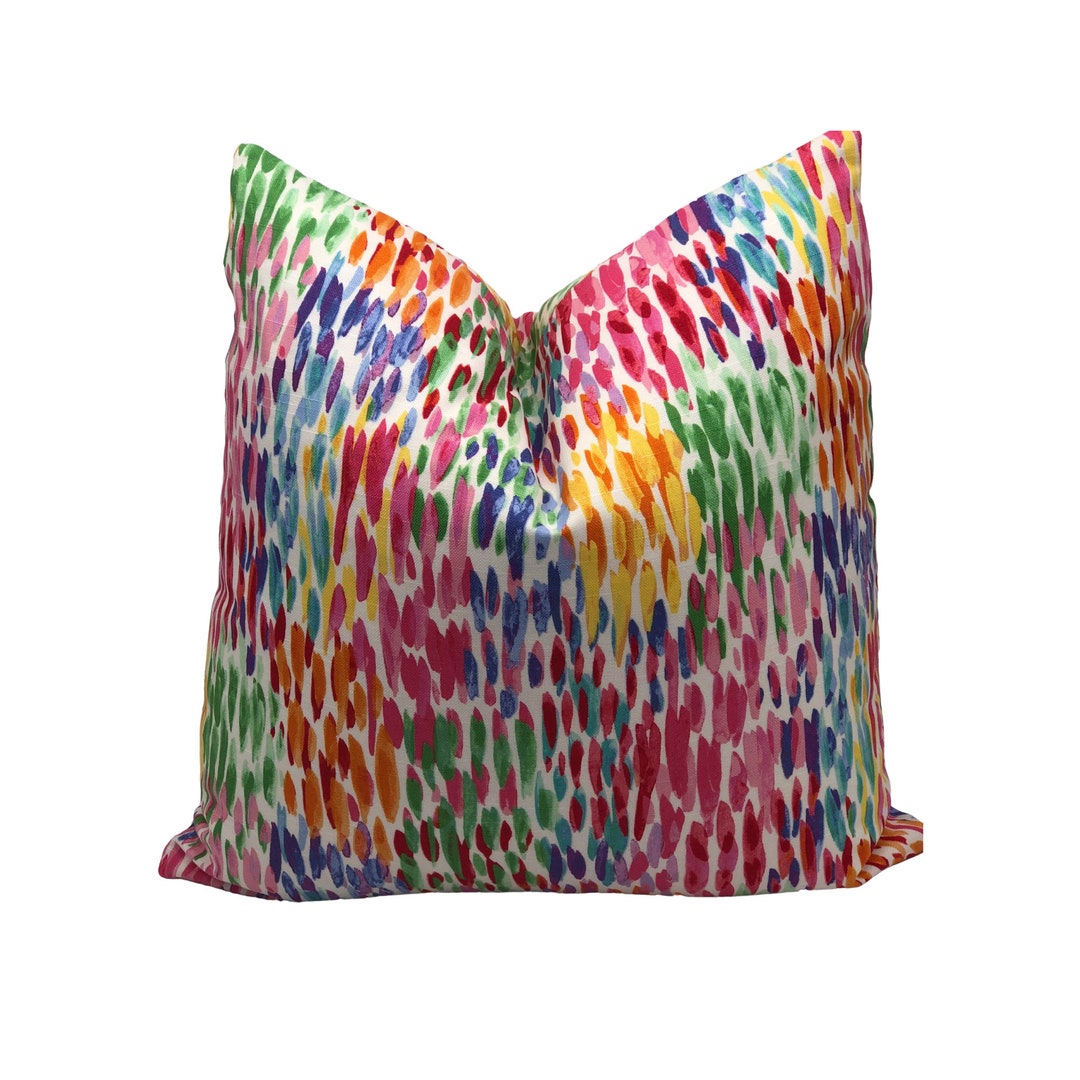 Summer Fiesta Print Pillow Cover/kelly Ripa Fiesta Print/20 X 20 Square ...