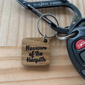 National Park Recreation Sign Keychain, Wooden Key Tag, Natural Wood ...