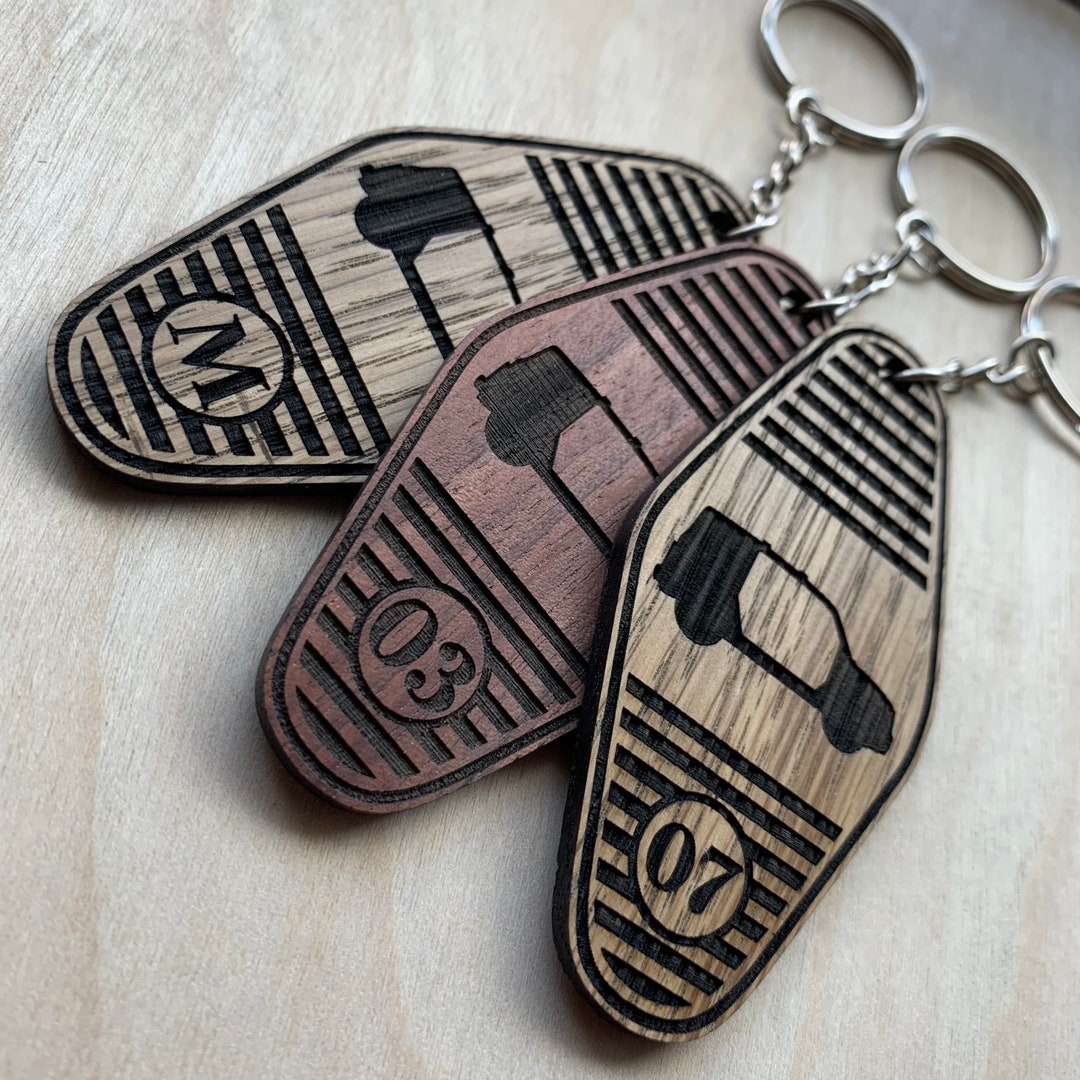 Hotelement Keychain, Wooden Key Tag, Natural Wood Key Chain ...