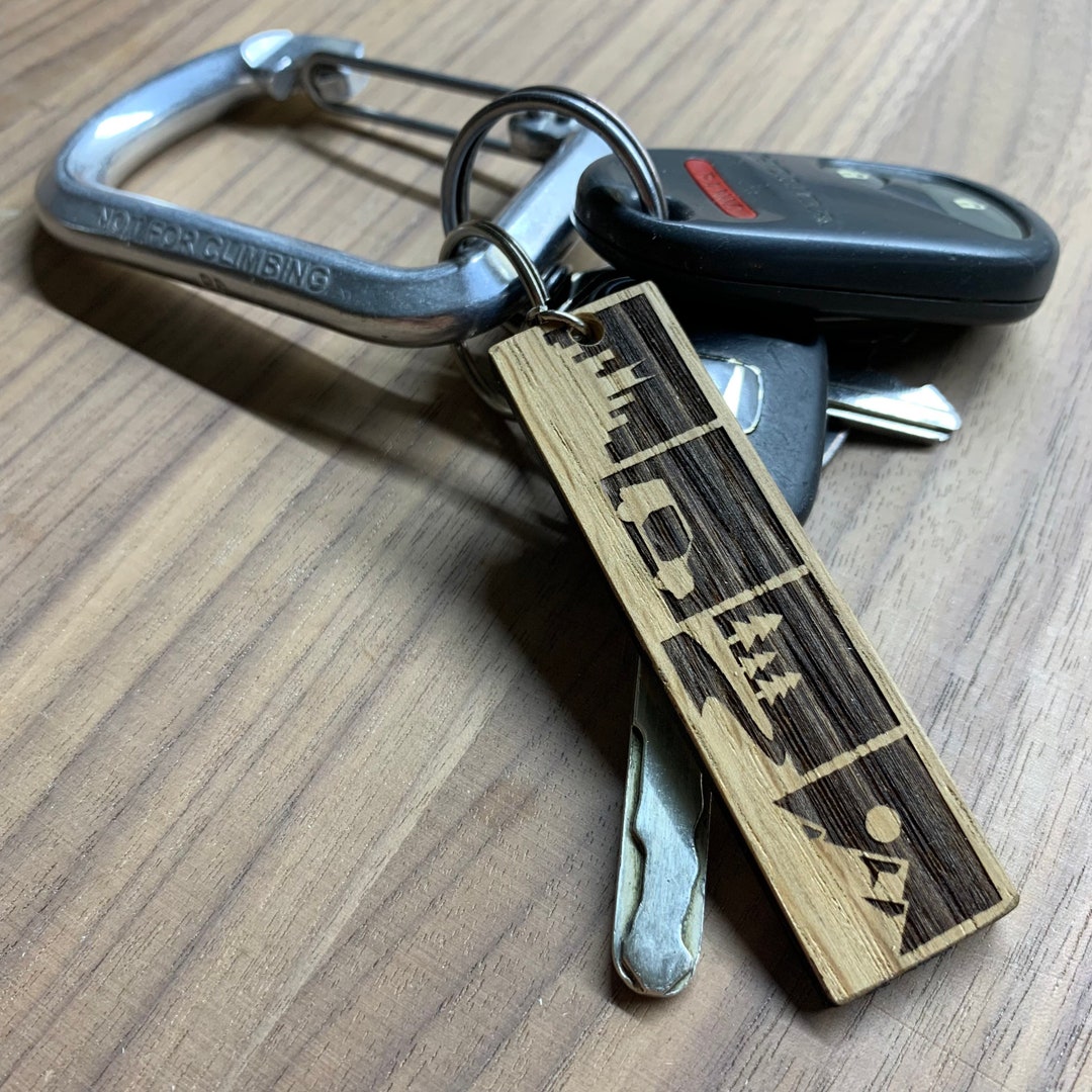 1x4 Storyboard Element Keychain, Wooden Key Tag, Natural Wood Key Chain ...