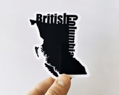 British Columbia Sticker BC Map Sticker BC Province Sticker - Etsy