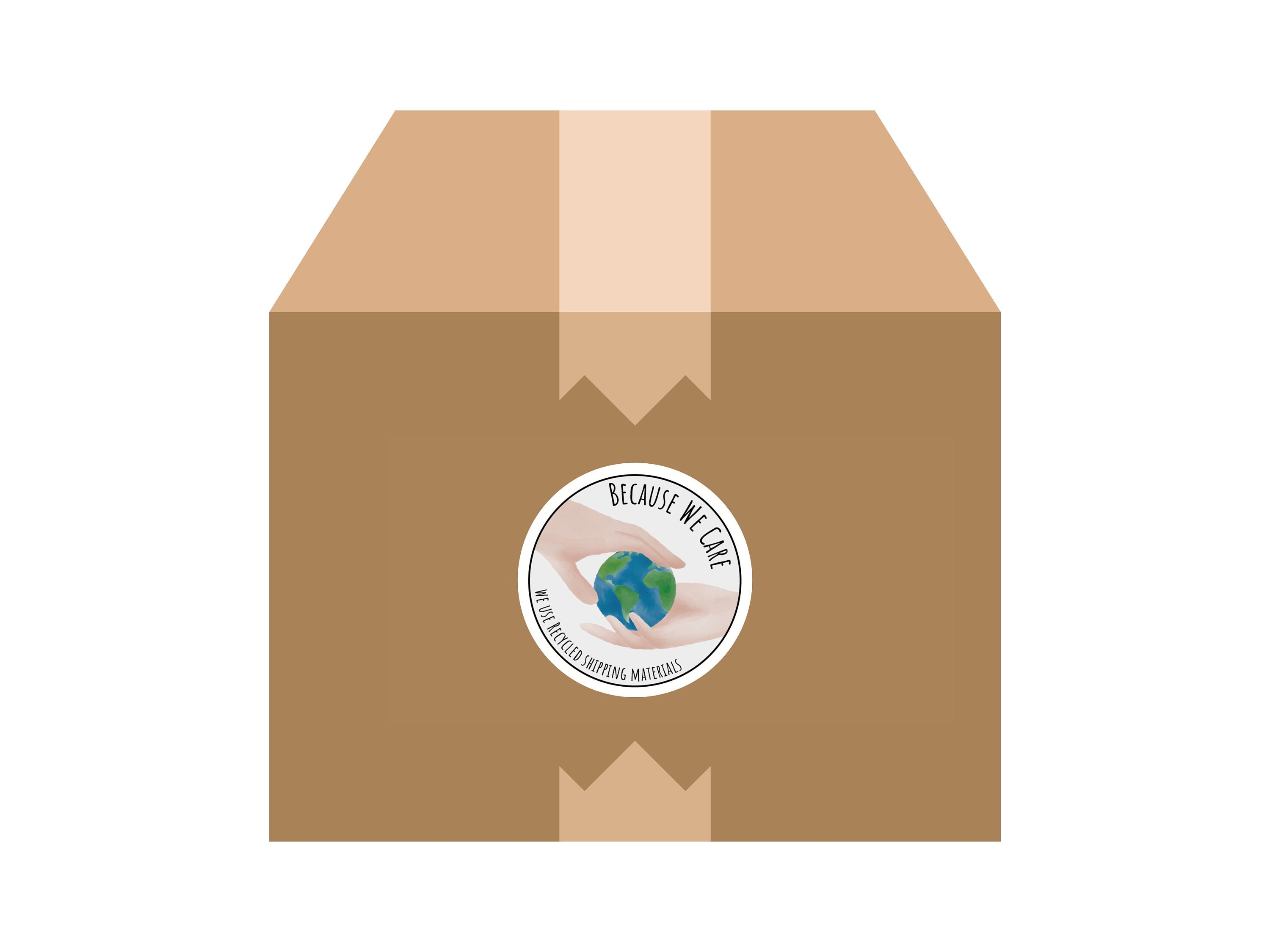 Reused Packaging Sticker, Eco Friendly Shipping Sticker, Recycled ...
