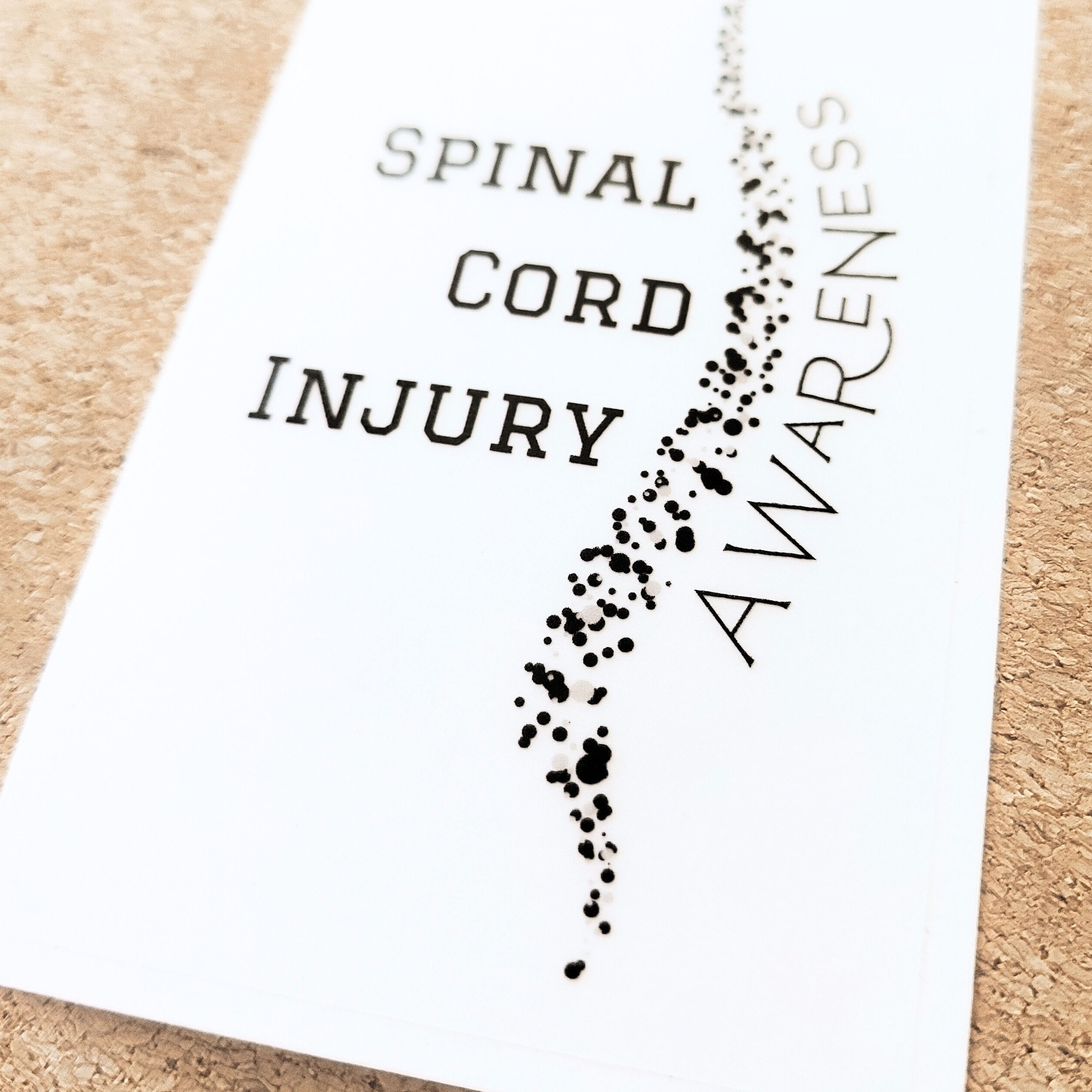 Spinal Cord Injury Awareness Sticker, Matte Translucent SCI Decal - Etsy