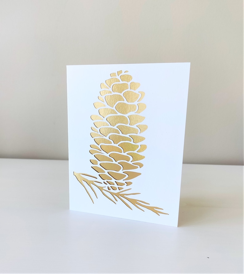 Classic Pine Cone Greeting Card, Die Cut Pine Cone Card, Card With ...