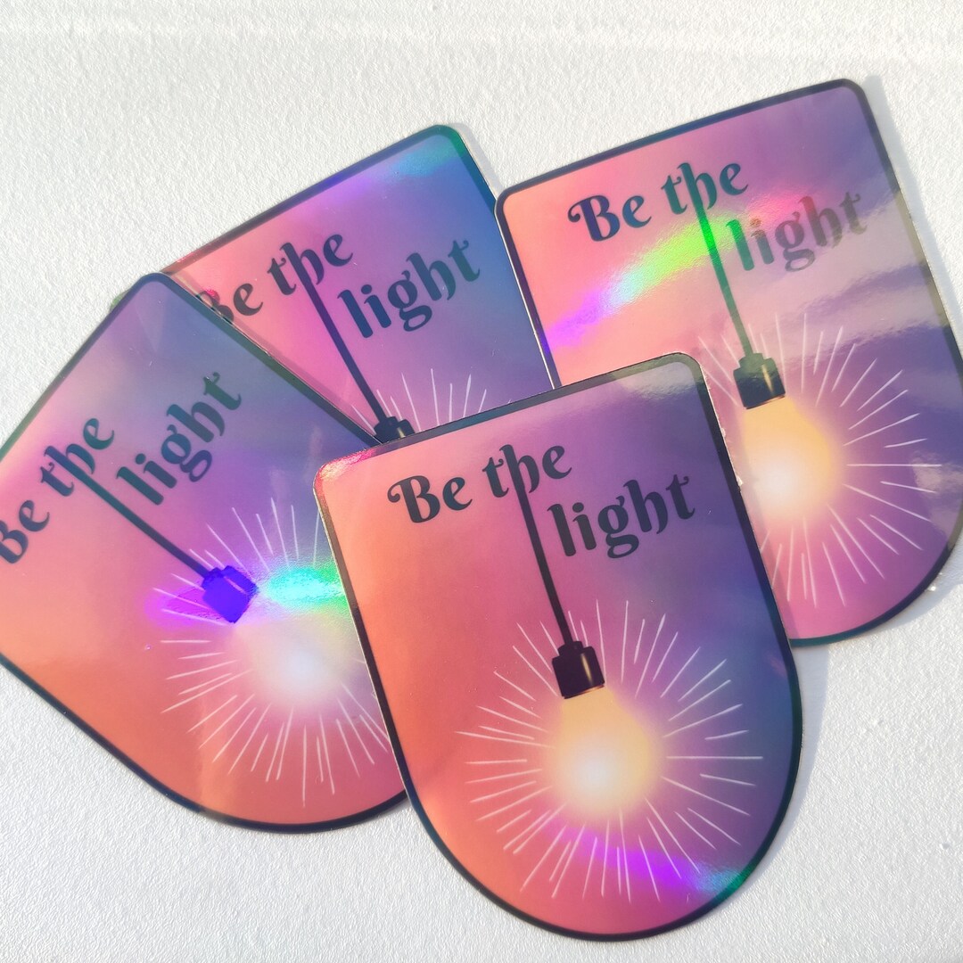 Be the Light Sticker, Inspirational Sticker, Translucent Sticker ...