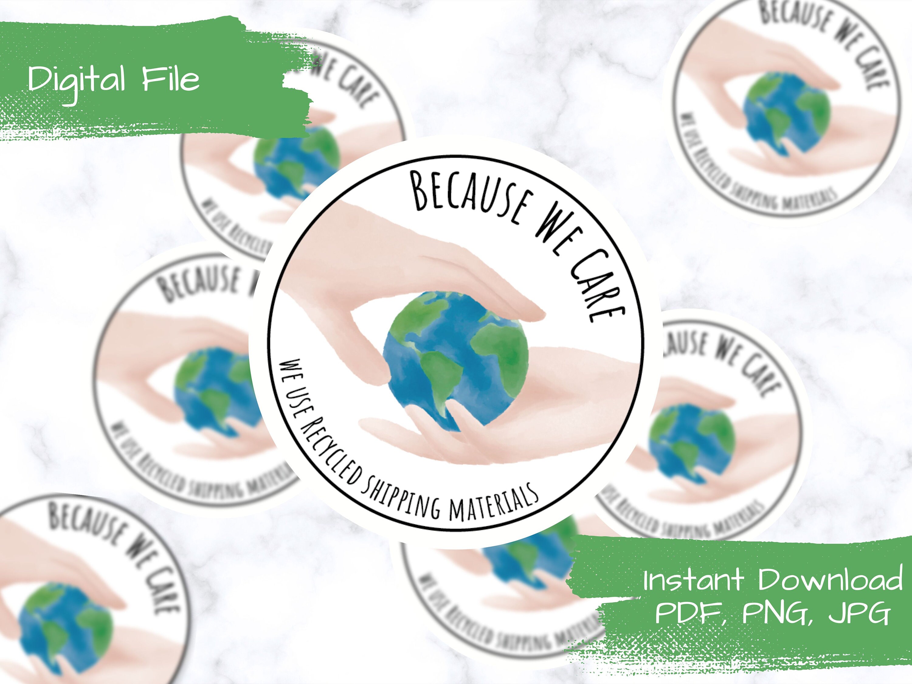 Reused Packaging Sticker, Eco Friendly Shipping Sticker, Recycled ...