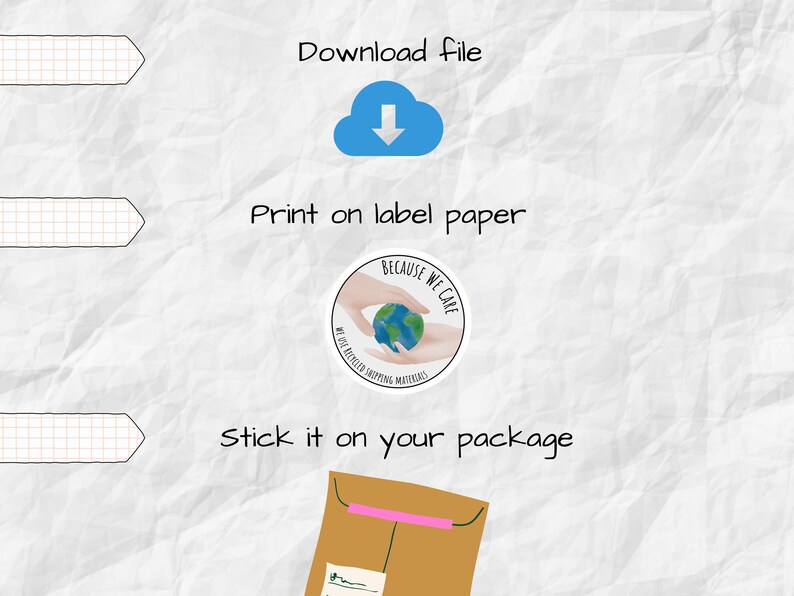 Reused Packaging Sticker, Eco Friendly Shipping Sticker, Recycled ...