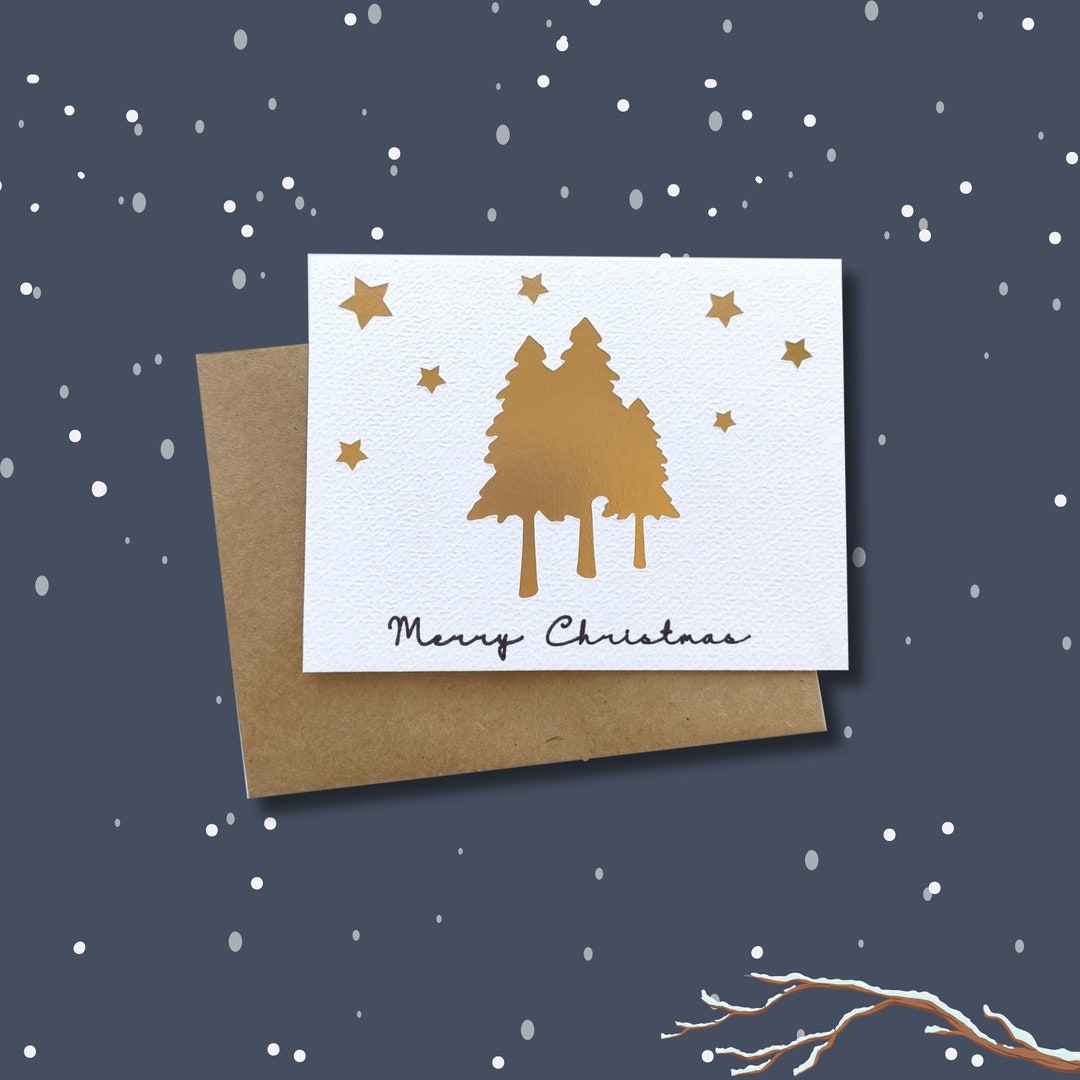 Classic Christmas Card, Winter Wonderland Christmas Card, Merry ...
