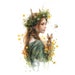 Goddess Ostara. PNG Pictures With a Transparent Background. Watercolor ...