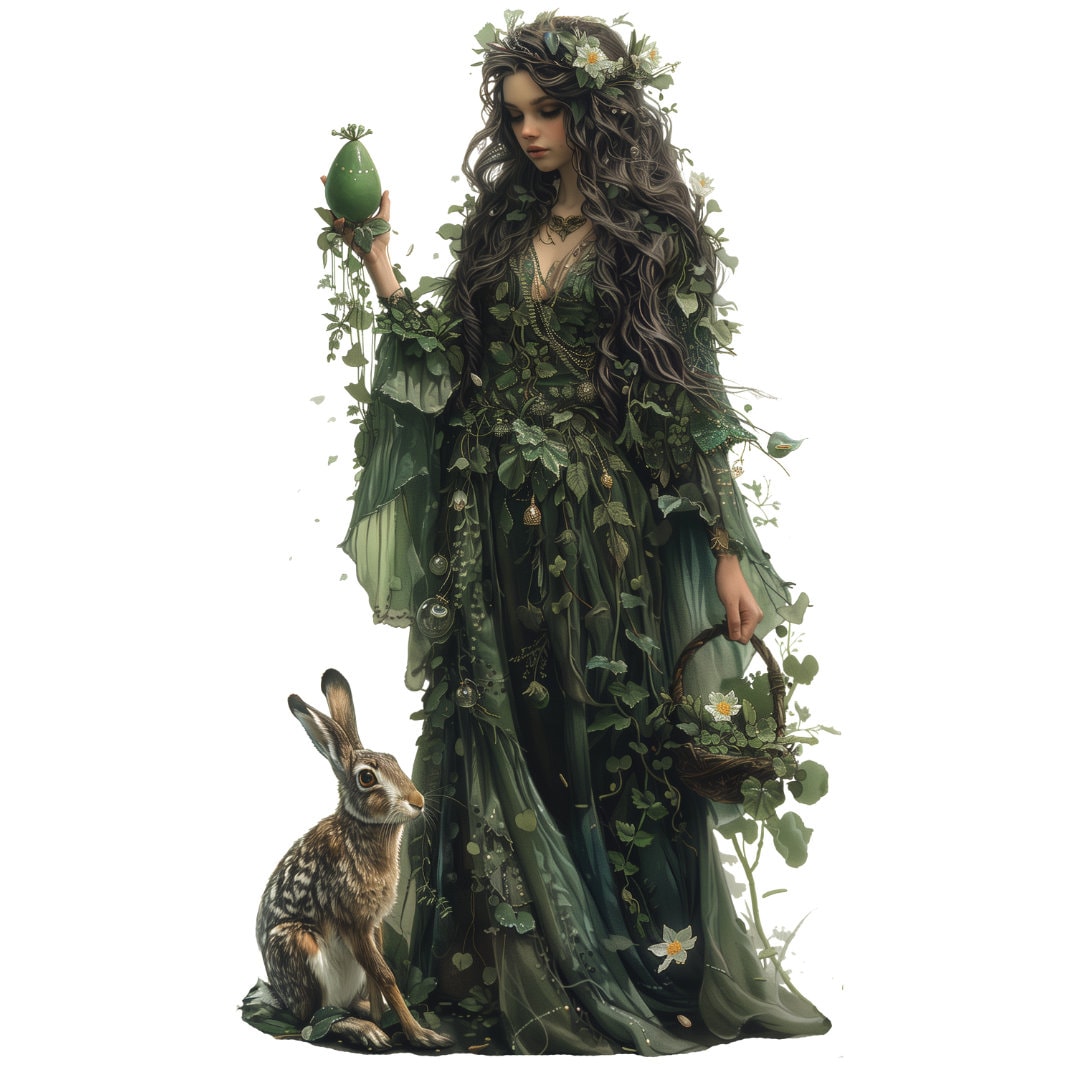 Goddess Ostara. PNG Pictures With a Transparent Background. Watercolor ...