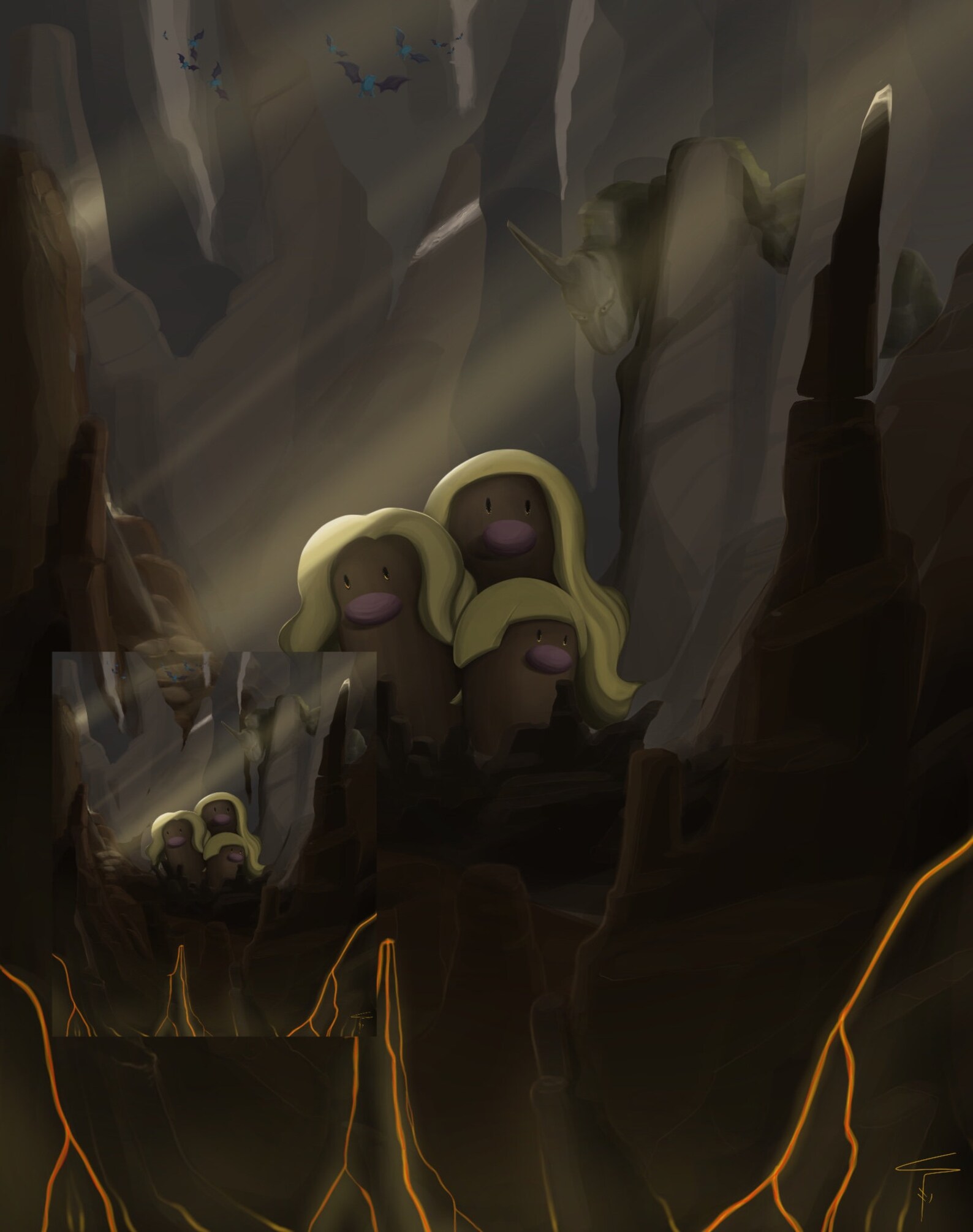 Digging Monster Art for Kids Room Decor Art | Etsy