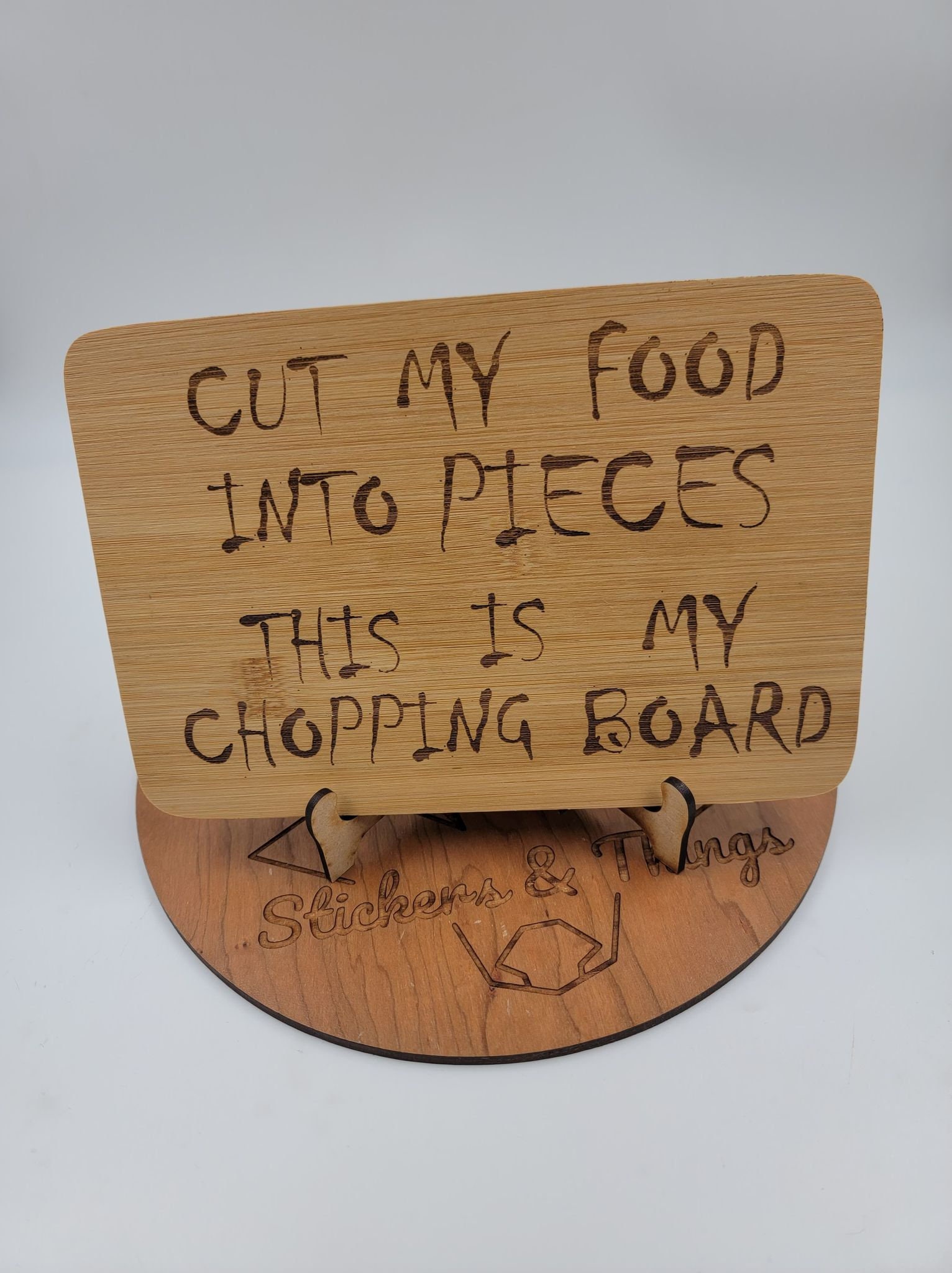 Cutting Board Cut My Food Into Pieces Foodie Gift Engraved - Etsy