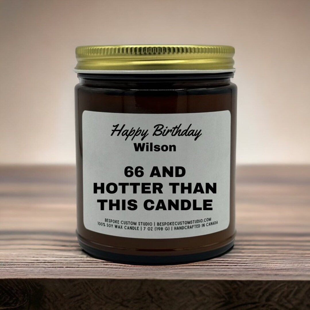 66th Birthday Scented Soy Candle Gift, 66th Gift for Him, Her, Women ...