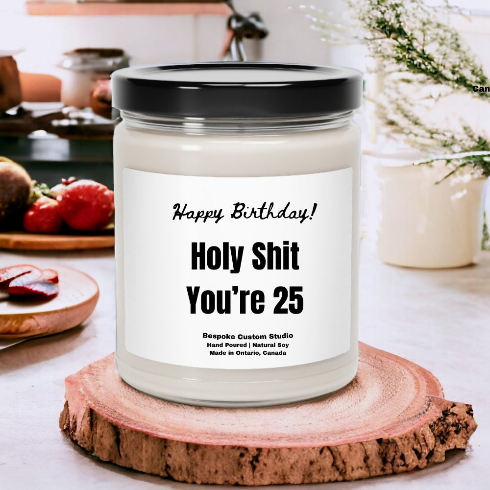 Funny 25th Birthday Candle, Happy 25th Birthday Gift for Her/him ...