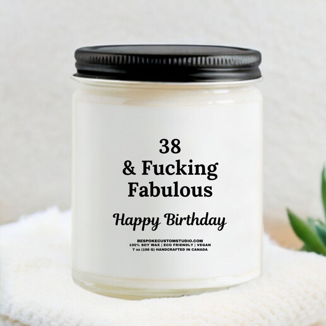 38th Birthday Candle Gift for Her 38th Birthday Candle for Him Birthday ...