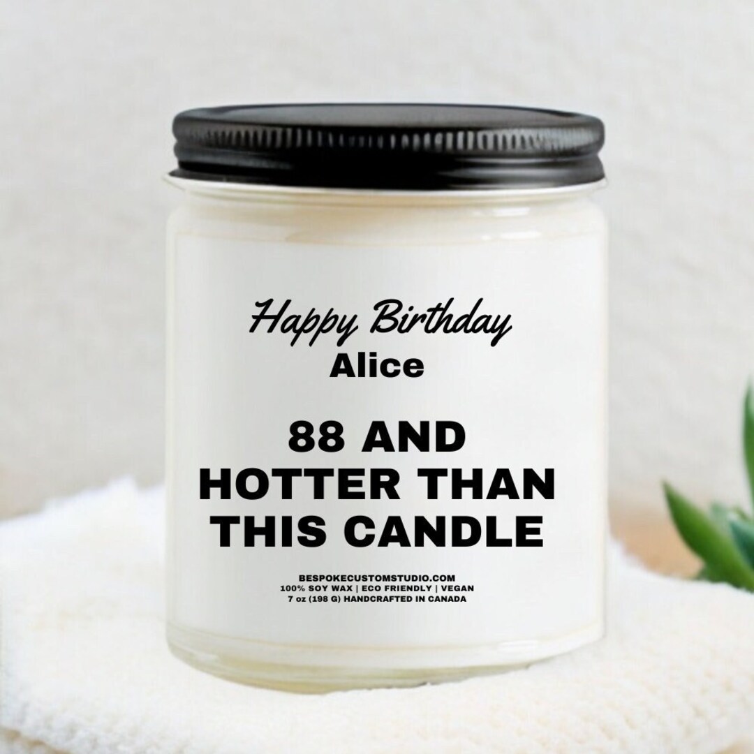 88th Handcrafted Birthday Scented Soy Candle Gift for for Her Him Women ...