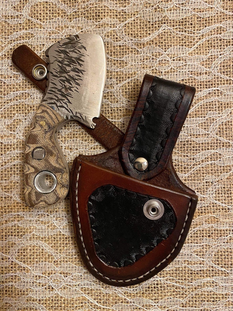 Custom Handmade Leather Knife Sheath - Fits 3-8" Blade, Hand Crafted ...