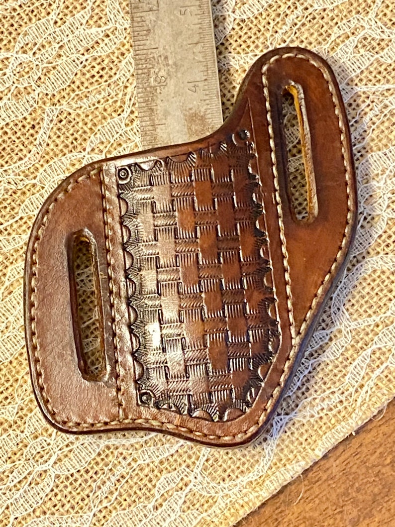 Pancake Leather Pocket or Folding Knife Sheath Holder - Etsy