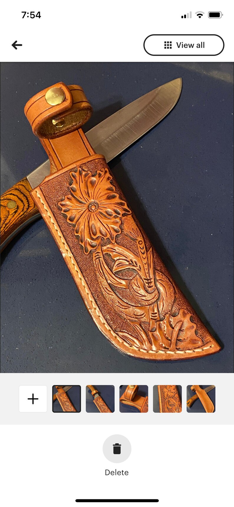 Custom Handmade Leather Knife Sheath - Fits 3-8" Blade, Hand Crafted ...