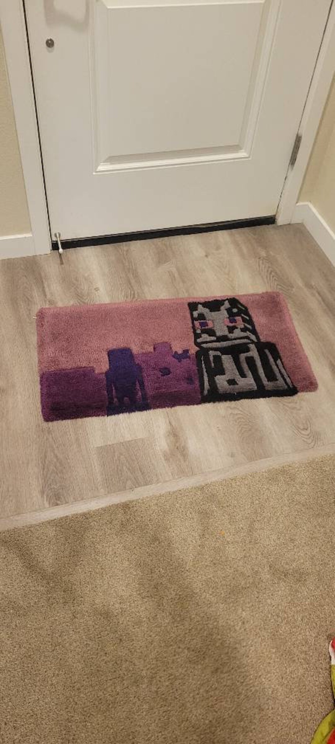 Handmade Custom Tufted Minecraft Slenderman Rug, Soft, Decoration, Non ...