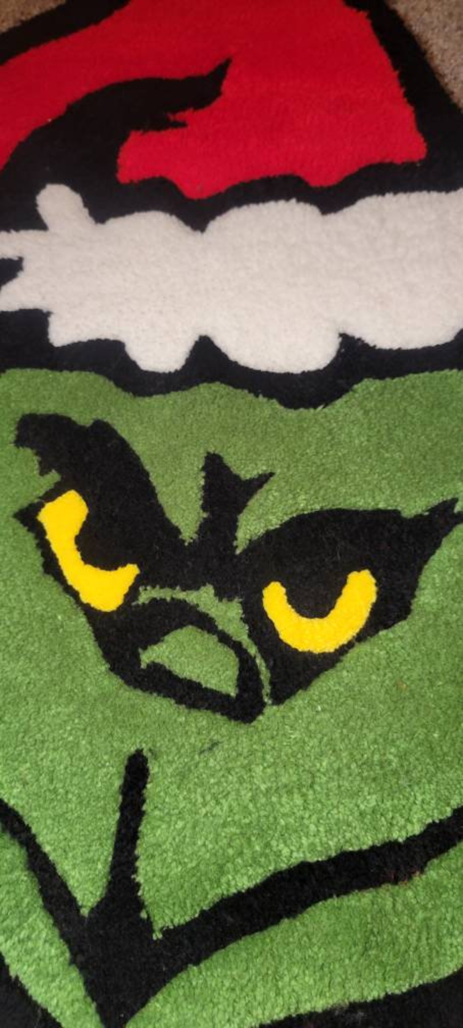 Handmade Custom Tufted Grinch Rug, Soft, Decoration, Non-slip Backing ...
