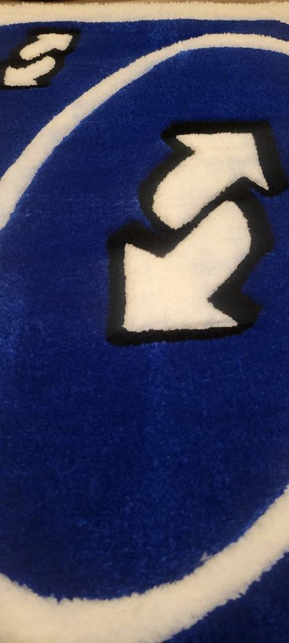 Custom Handmade Tufted Uno Reverse Card, Soft, Decoration, Felt Backing ...