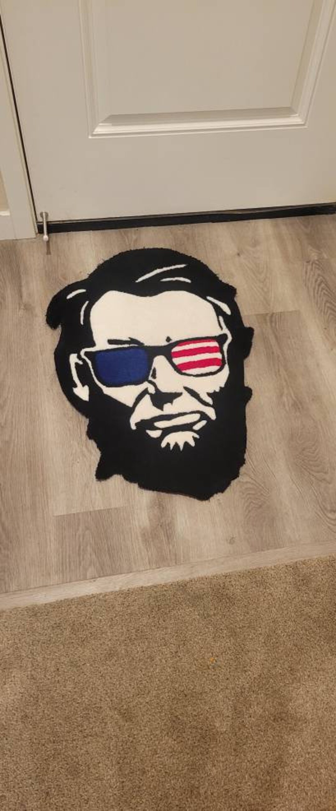 Custom Tufted Handmade Abraham Lincoln Rug, Soft, Decoration, Felt ...