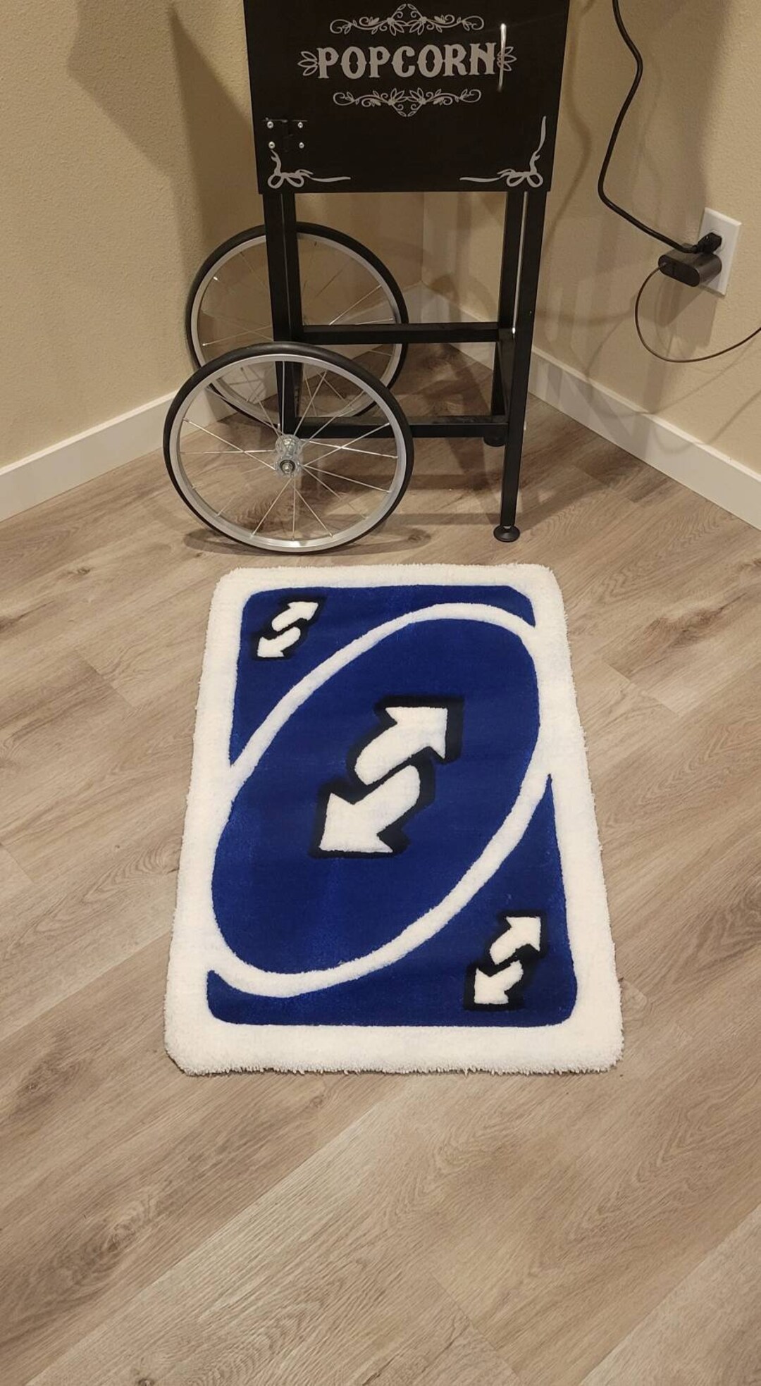 Custom Handmade Tufted Uno Reverse Card, Soft, Decoration, Felt Backing ...