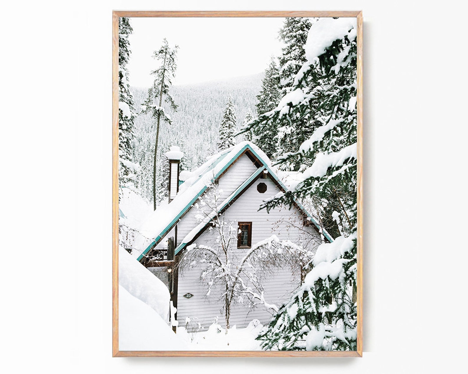 Holiday Decor Winter Set of 6 Snowy Snow Covered Forest - Etsy