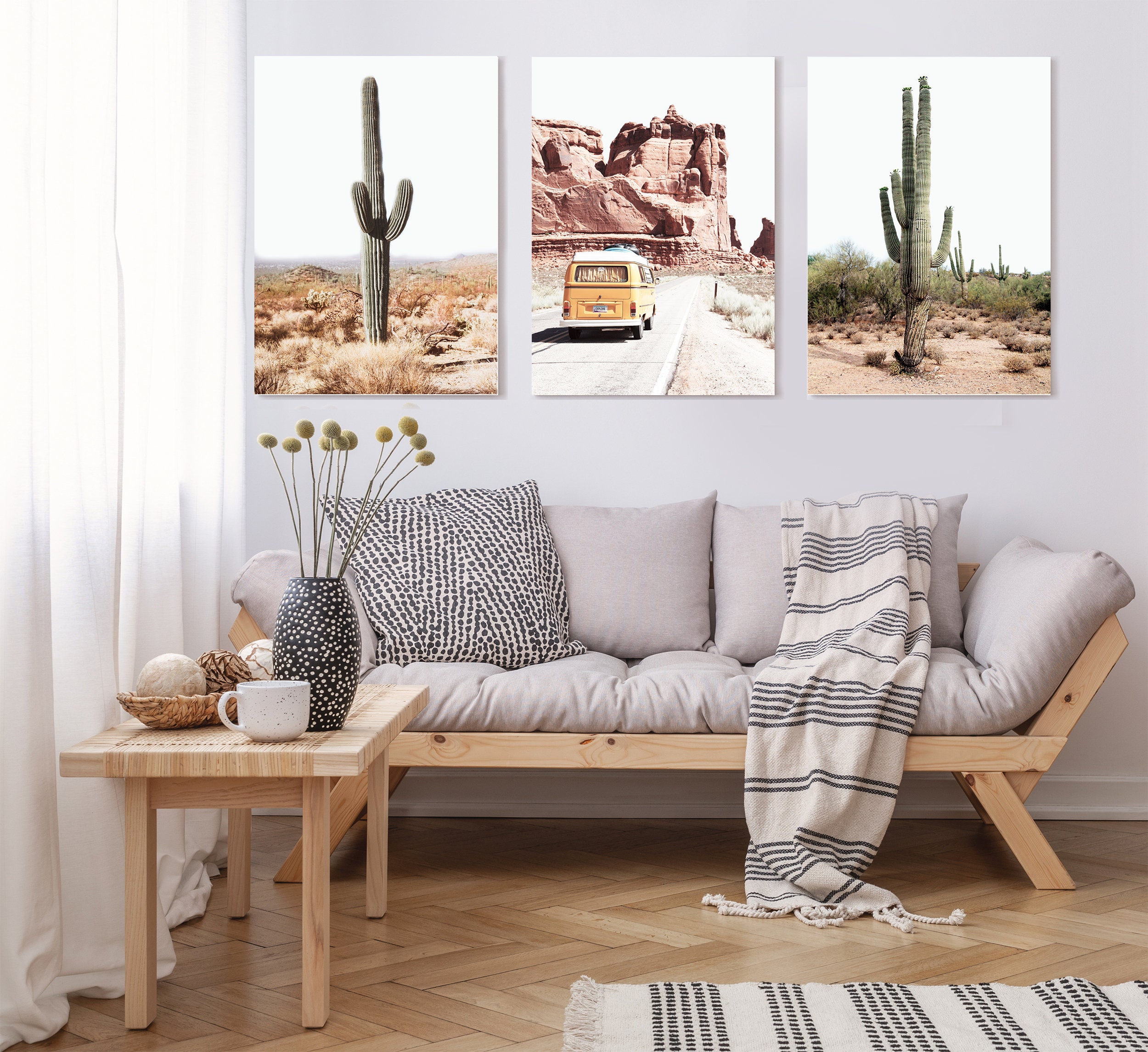 Southwestern Decor Desert Cactus Landscape Set Arizona Desert - Etsy