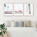 Beach Set of 3 Print Large Giclee Poster Blush Coastal Poster ...