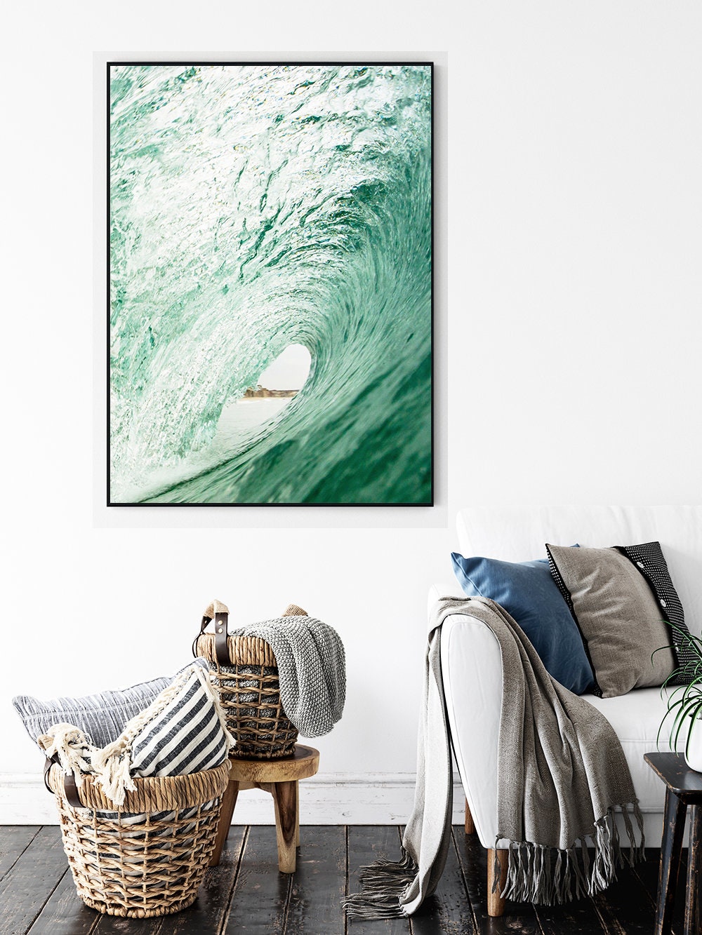 Wave Art Print Nautical Decor Ocean Water Print Modern Beach - Etsy