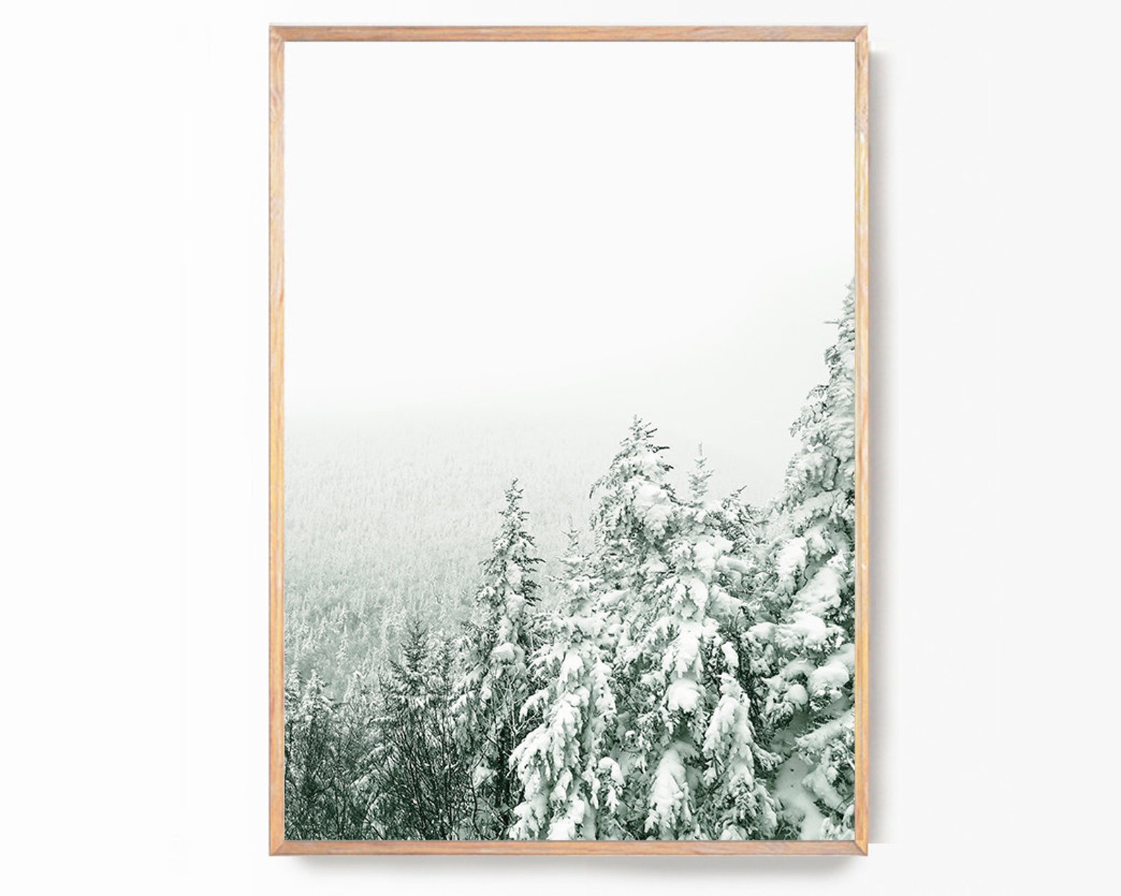 Holiday Decor Winter Set of 6 Snowy Snow Covered Forest - Etsy