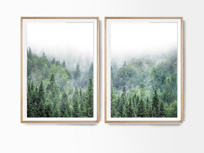 Forest Set 2 of Prints Landscape Photo Large Giclee Poster | Etsy