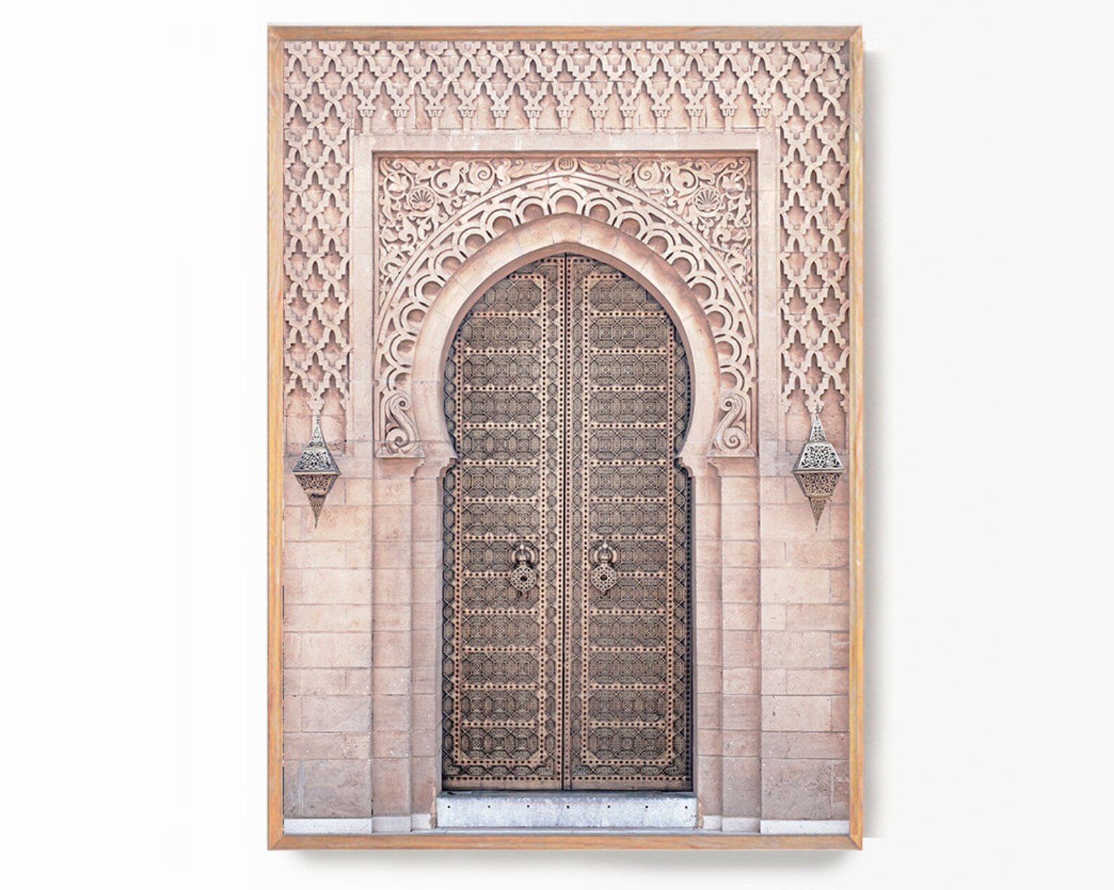 Moroccan Wall Art Blush Door Print Morocco Architecture Pink | Etsy