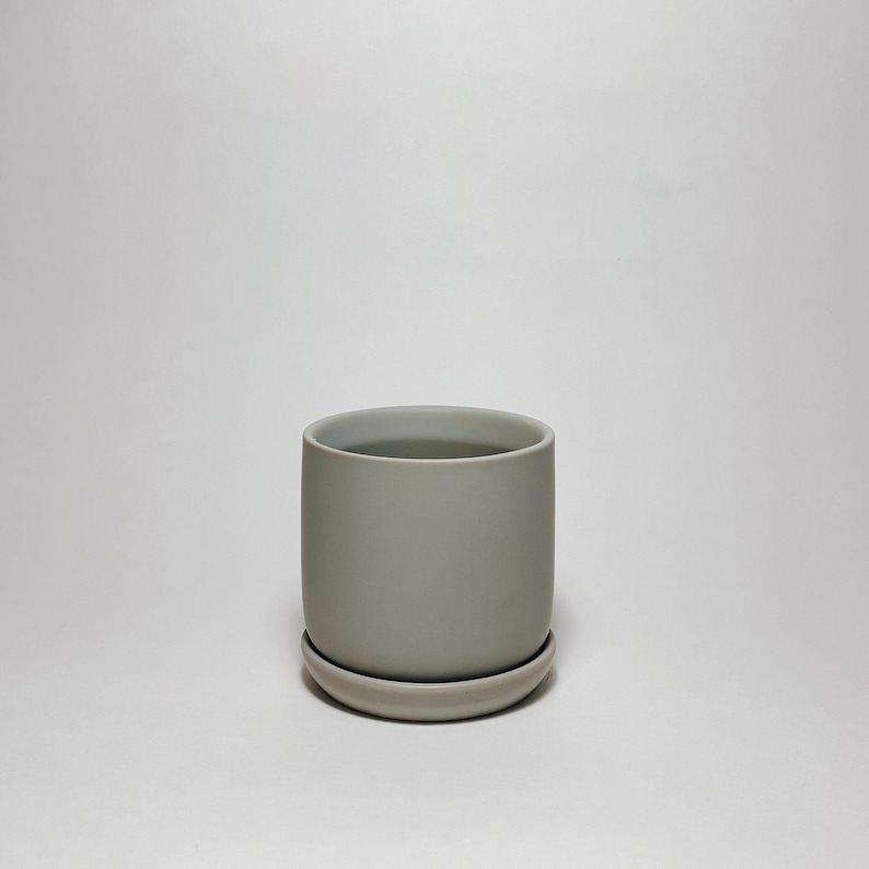 3-inch Succulent Ceramic Plant Pot With Saucer Modern Mini | Etsy