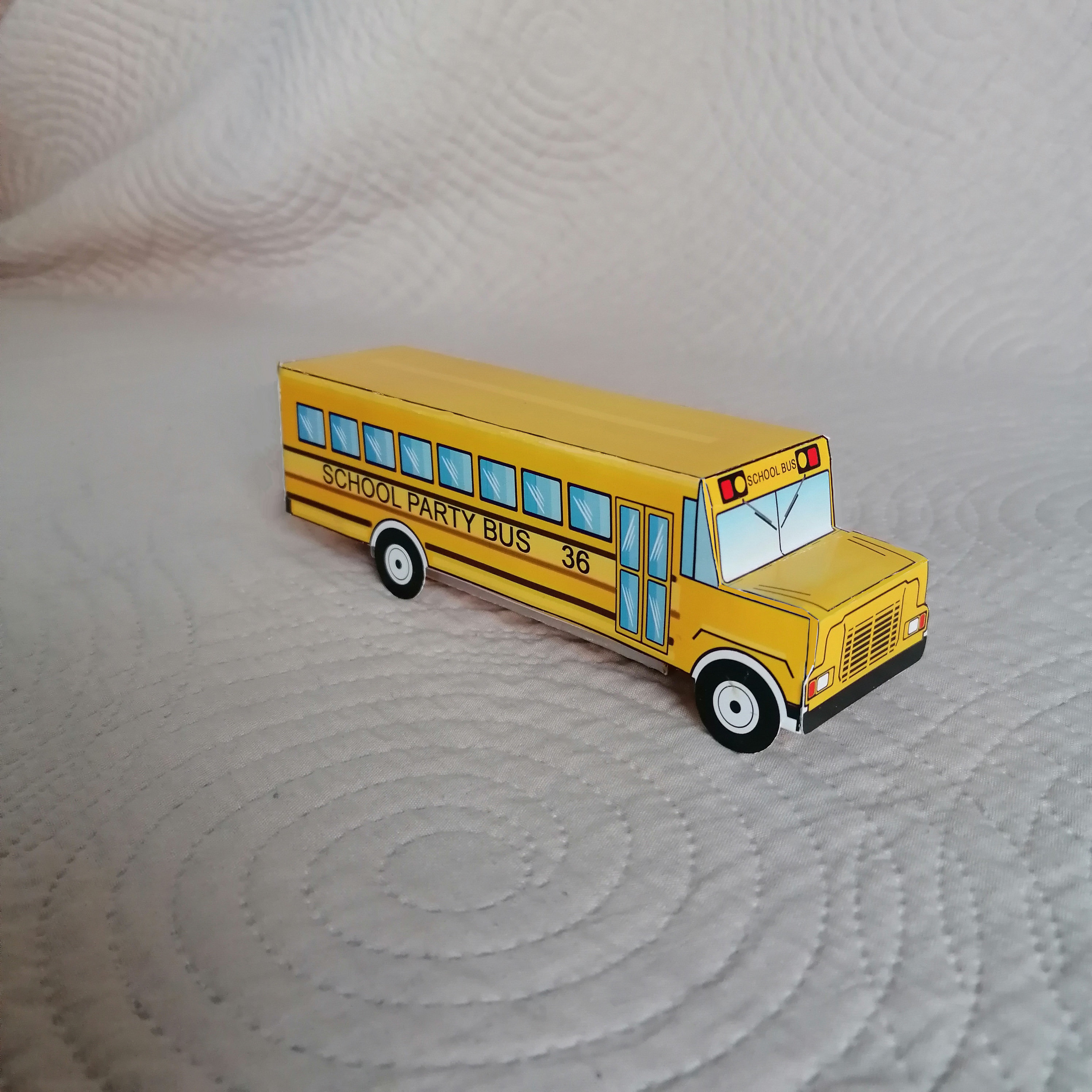 School Bus Favor Box Wheels on the Bus Digital Printable Instant ...
