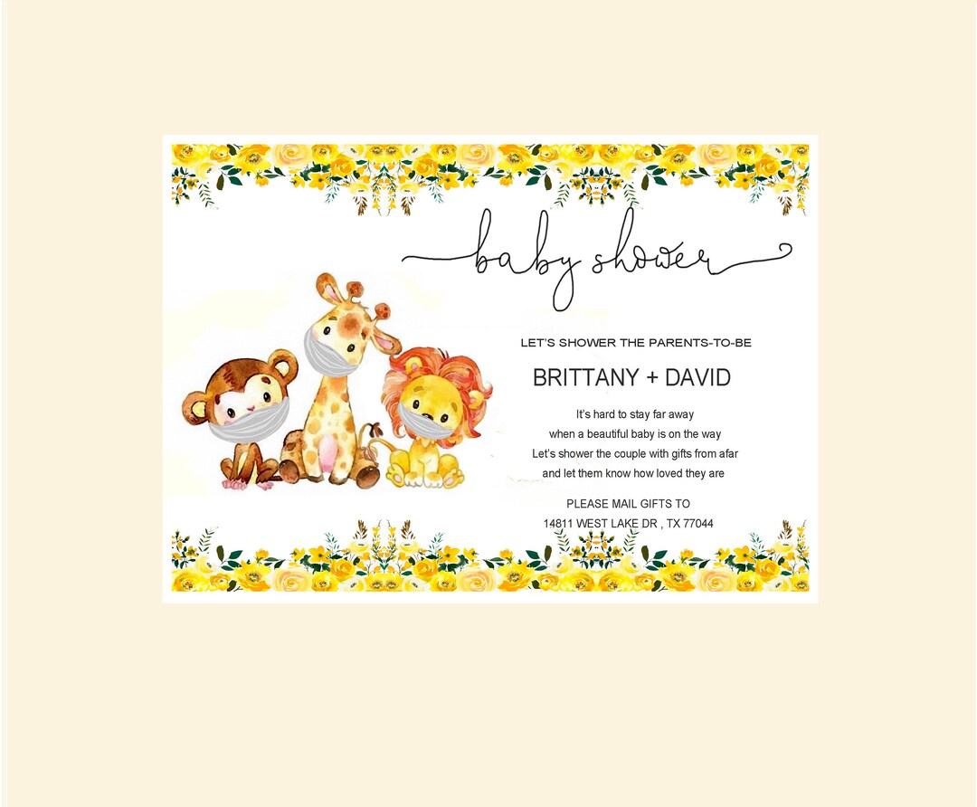 Cute Baby Animals Quarantine Animals Baby Shower by Mail Social ...