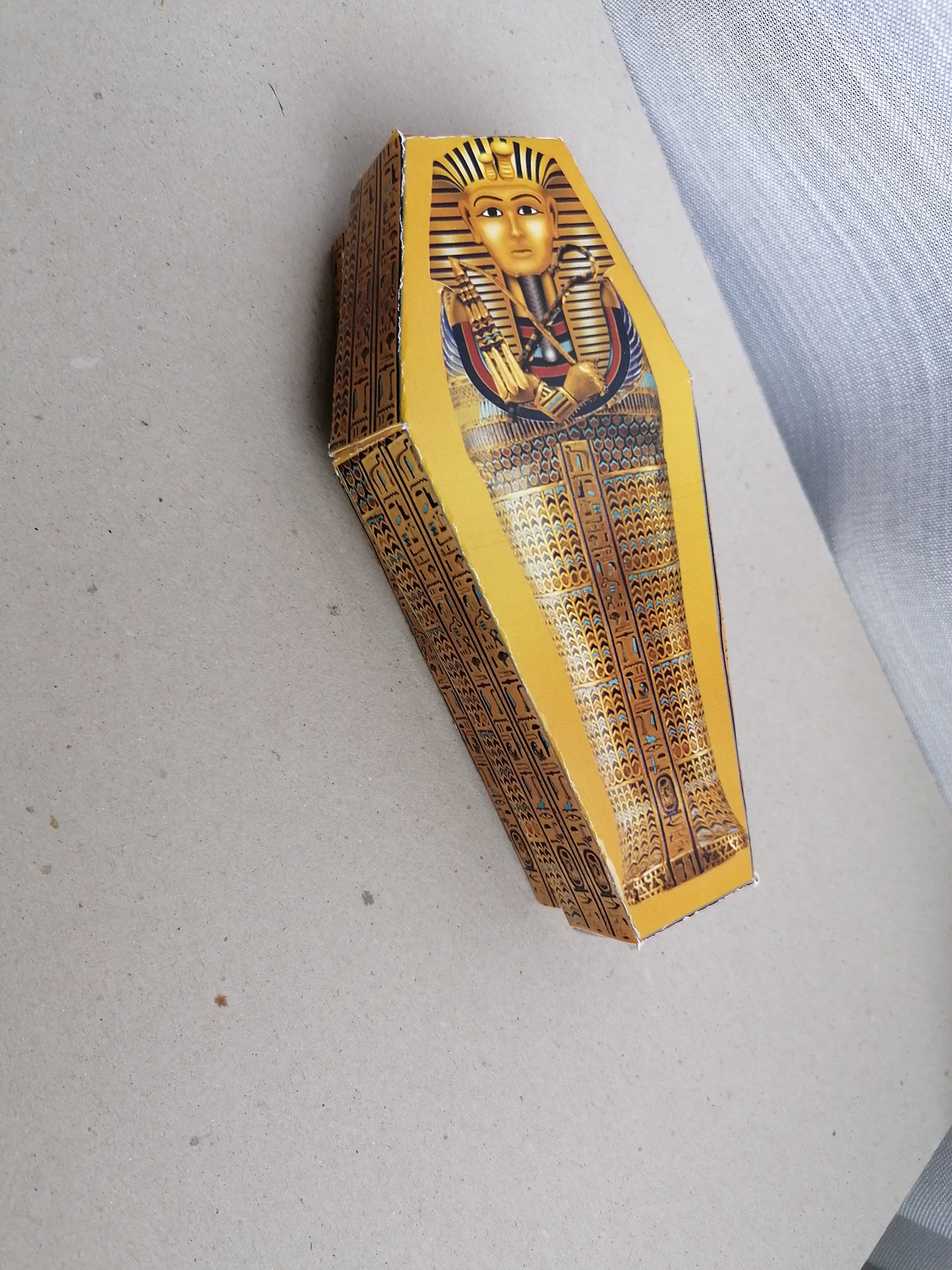 3D Egyptian King Tut Sarcophagus Favor Box DIY Papercraft (digital ...