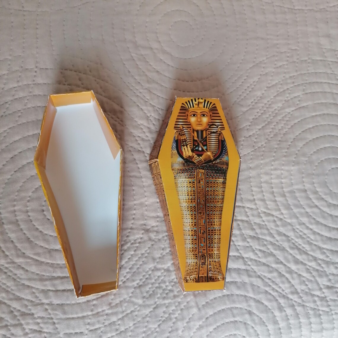 3D Egyptian King Tut Sarcophagus Favor Box DIY Papercraft (digital ...