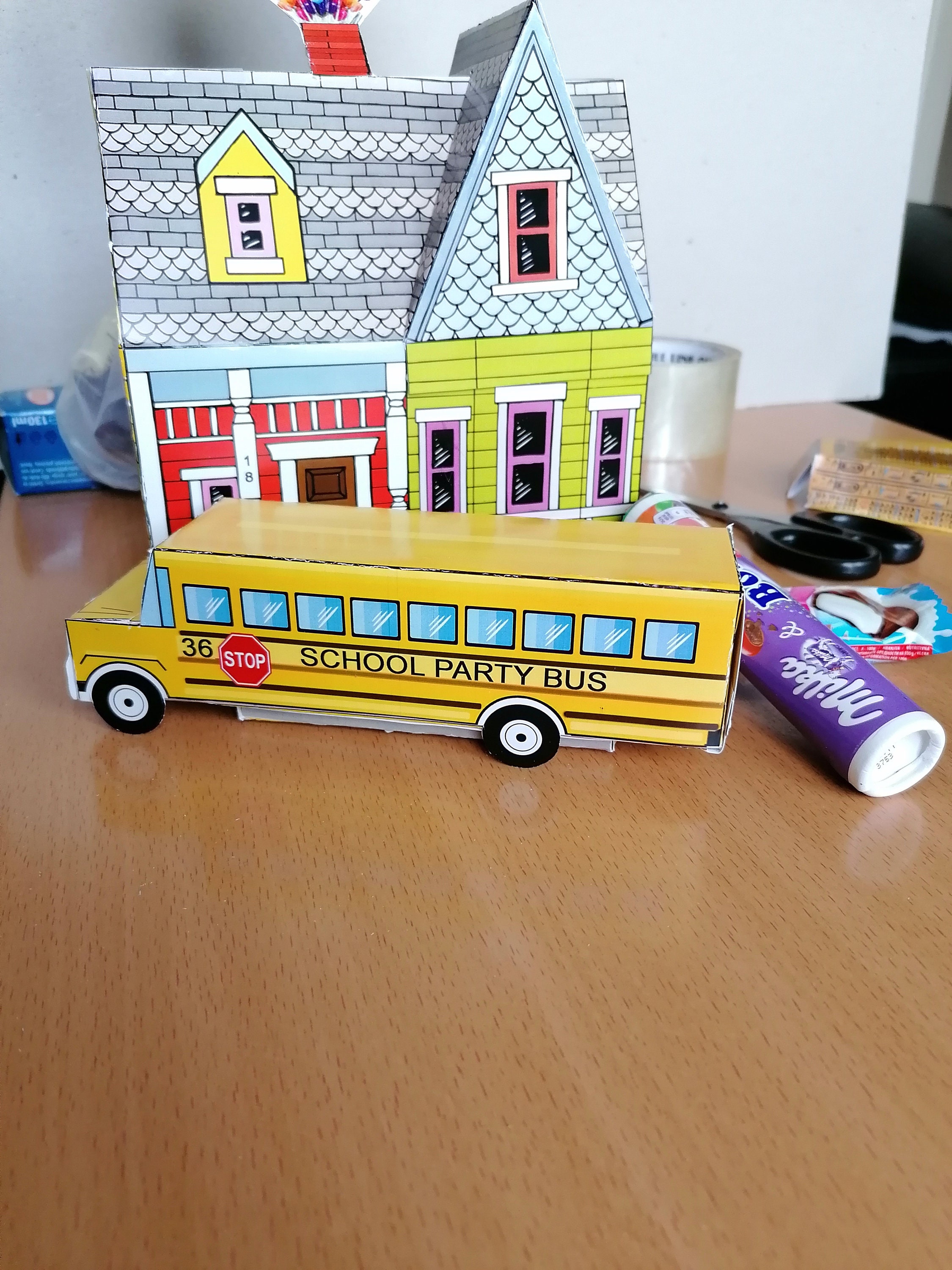 School Bus Favor Box Wheels on the Bus Digital Printable Instant ...