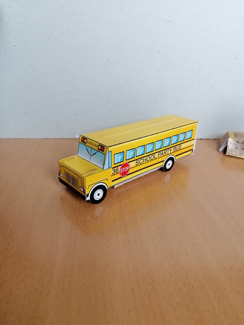 School Bus Favor Box Wheels on the Bus Digital Printable Instant ...